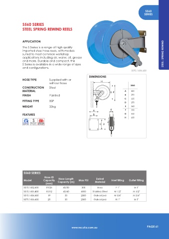 Page 63 - Recoila Hose and Cord Reels Catalogue - 23rd Edition