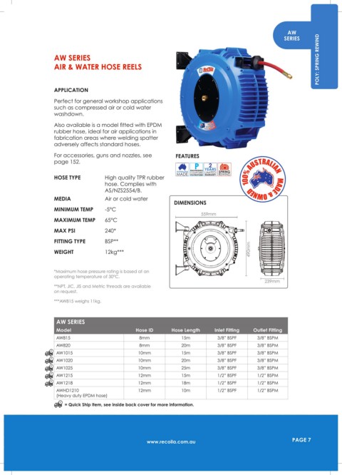 Page 7 - Recoila Hose and Cord Reels Catalogue - 23rd Edition